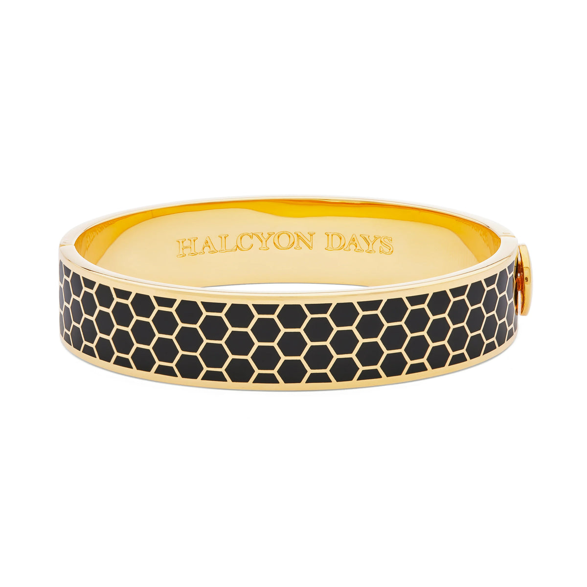 Honeycomb Black & Gold Bangle – The Lydia Line